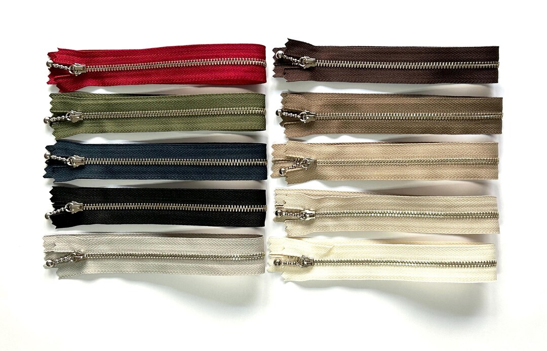 YKK Zips/zippers 30cm, Metallic Silver Coloured Ball Slider & Teeth - Etsy