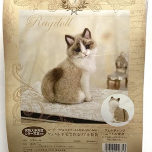 Japanese Hamanaka Needle Felting Craft Kit - Ragdoll Cat - Etsy