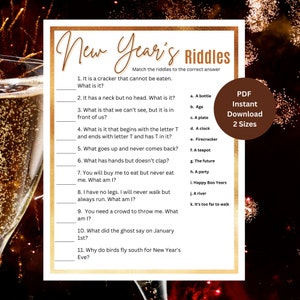 New Year's Riddles | New Year's Games | New Year's Eve Games | New Year ...