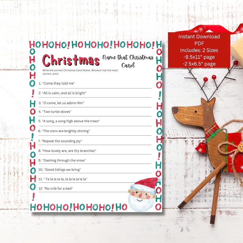 Name That Christmas Carol | Christmas Games | Family Christmas Games ...