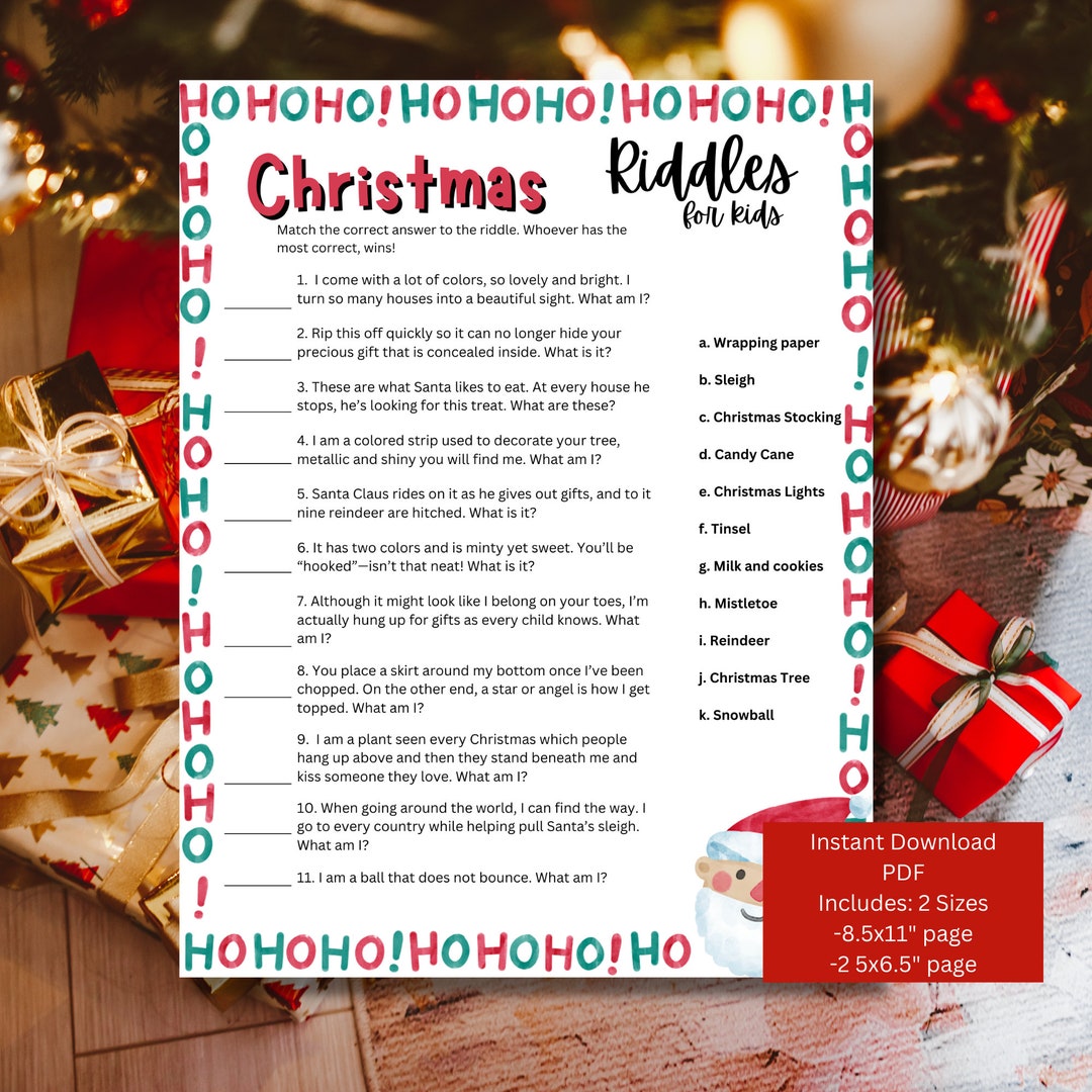 Christmas Riddles | Christmas Games | Family Christmas Games | Fun ...