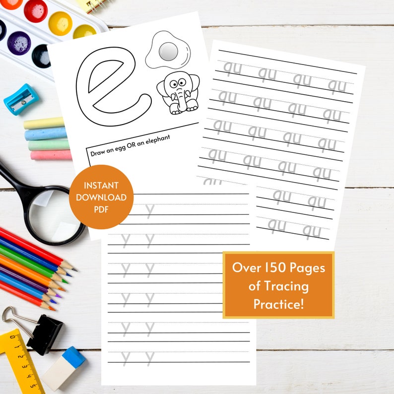 Alphabet Letter Tracing Sheets Handwriting Practice Lowercase Letter ...
