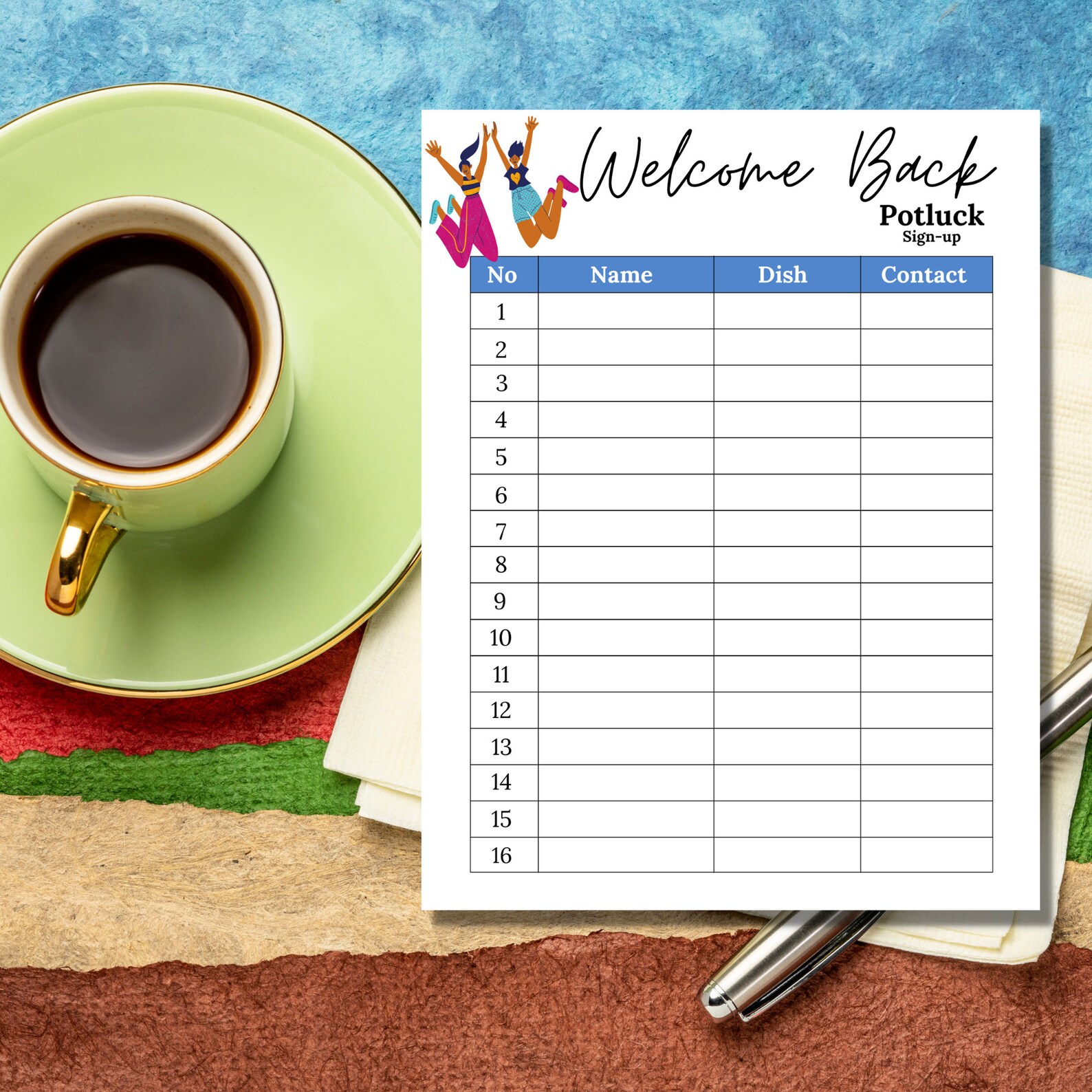 Potluck Sign up Sheet Welcome Back Potluck Sign up Sheet Welcome Back ...