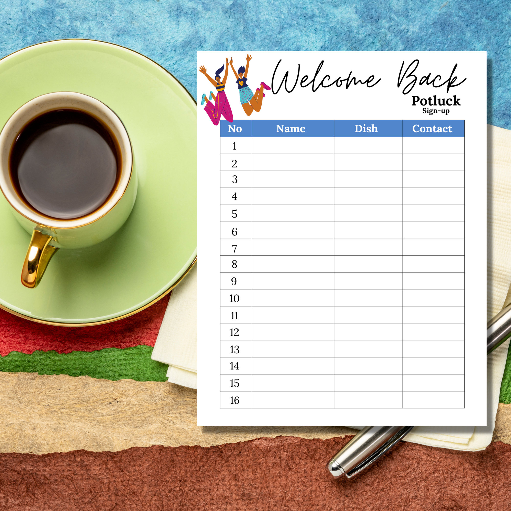 Potluck Sign up Sheet Welcome Back Potluck Sign up Sheet Welcome Back ...