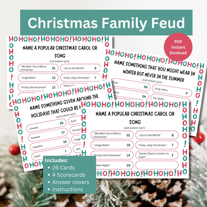 Christmas Family Feud Games | Family Feud Christmas Games | Christmas ...