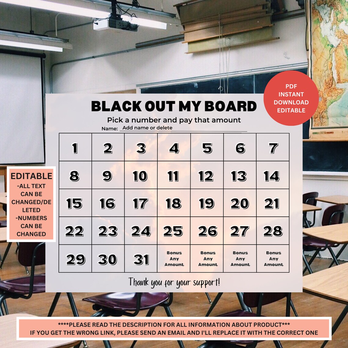 Editable General Fundraiser Calendar | Pick a Date Fundraiser | Sport ...