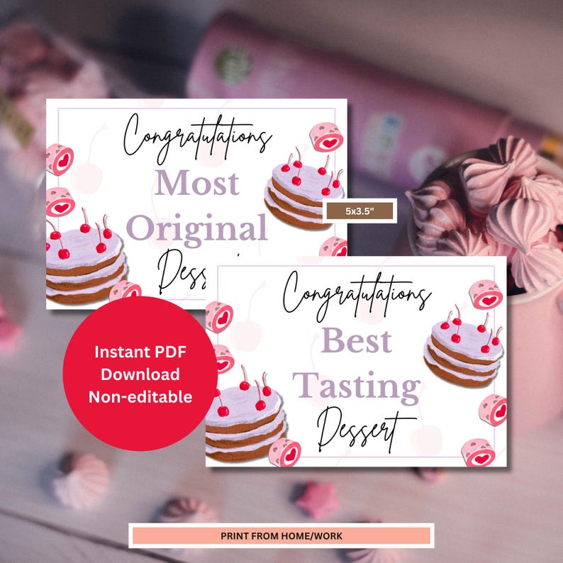 Dessert Bake-off Certificates | Dessert Bake-off | Printable Dessert ...