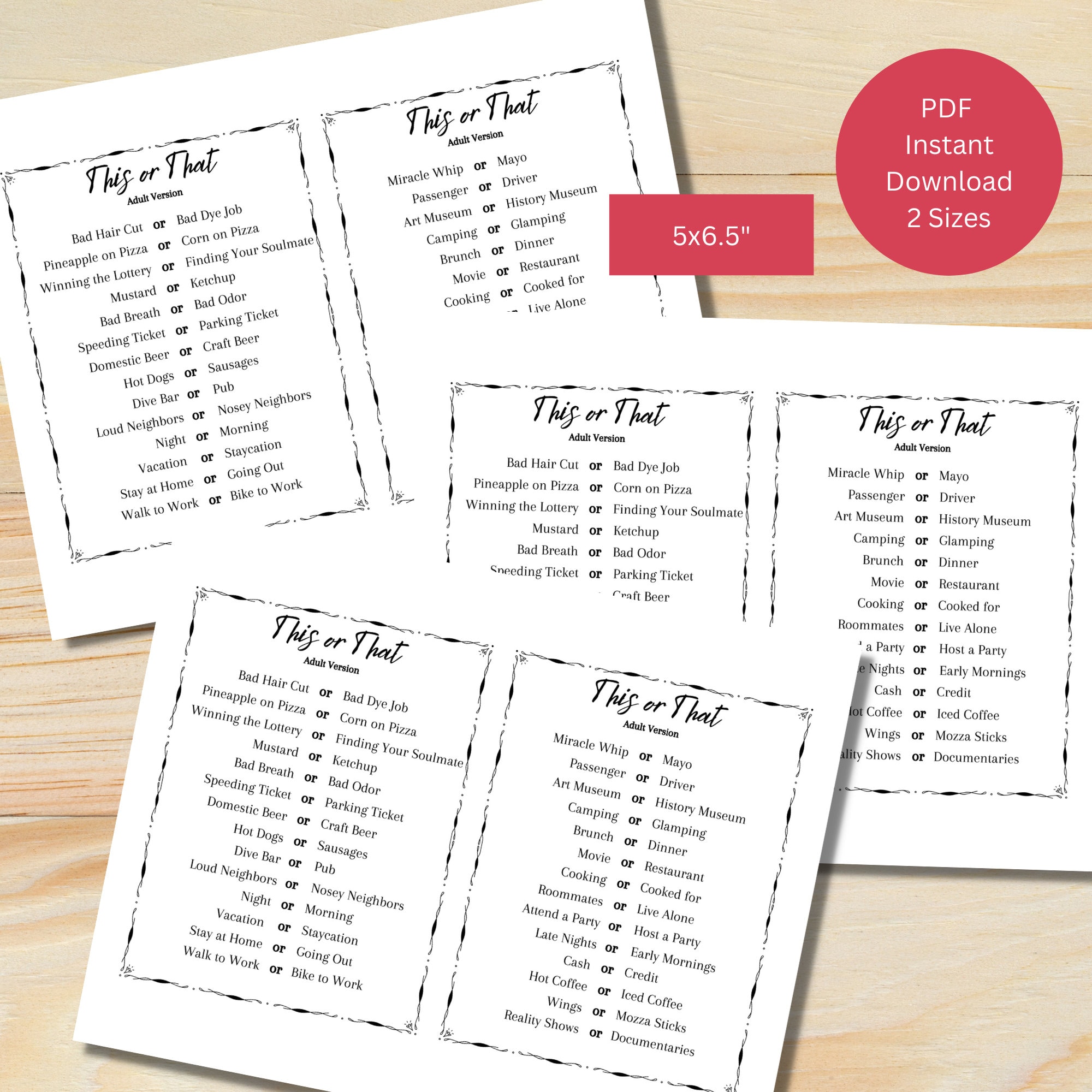 This or That Game | This or That Party Game | Christmas Games | Work ...