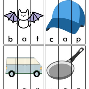 Phonics Puzzles Vowels | CVC Words | Phonics Games | Phonics Activities ...