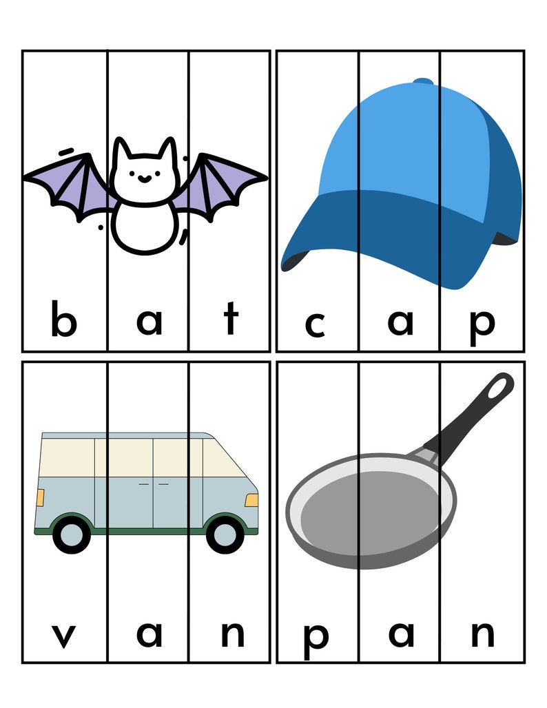 Phonics Puzzles Vowels | CVC Words | Phonics Games | Phonics Activities ...