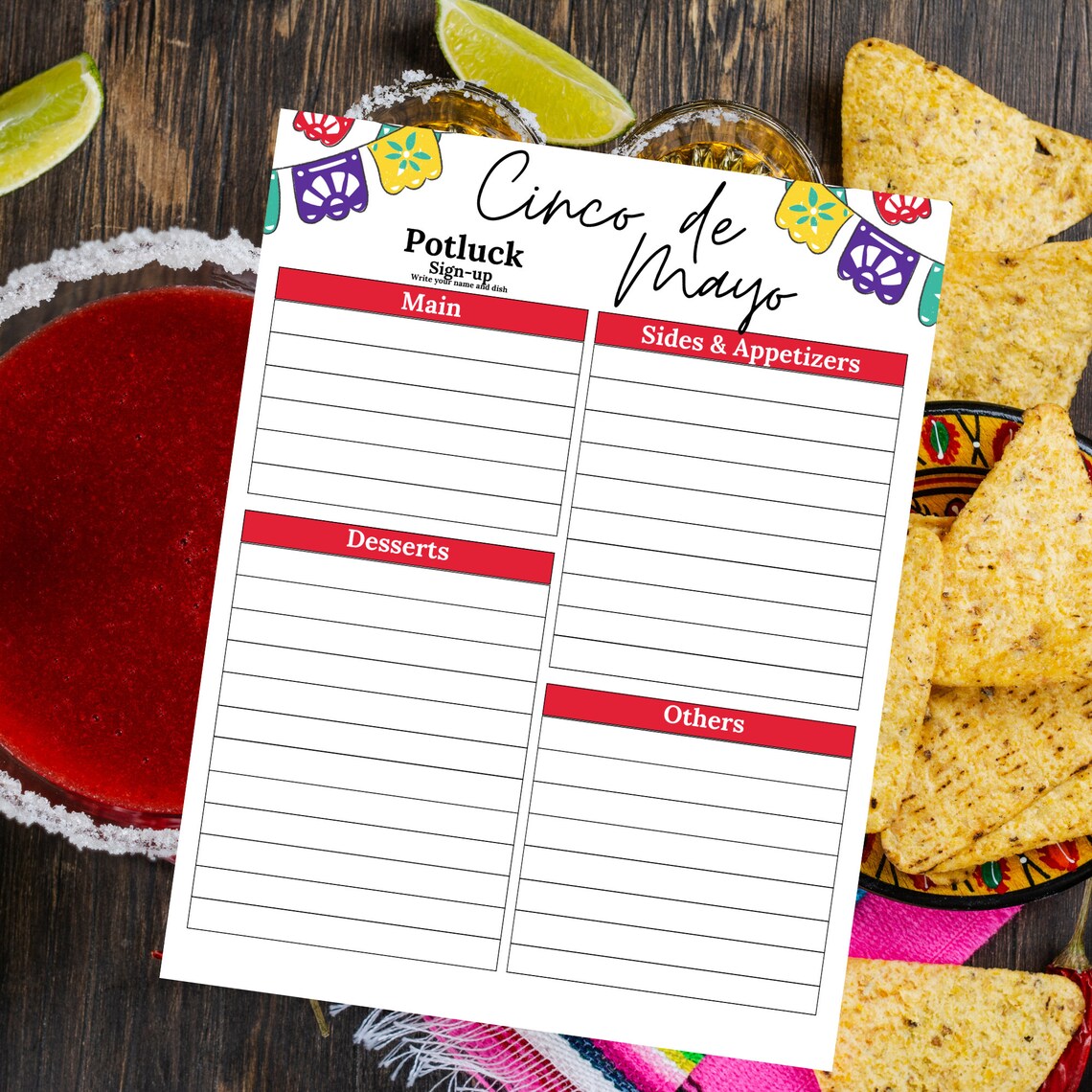 Potluck Sign up Sheet Cinco De Mayo Potluck Sign up Sheet Cinco De Mayo ...