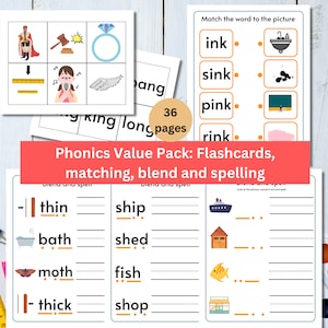 Phonics Worksheets Digraphs | CVC Words | Kindergarten Phonics ...