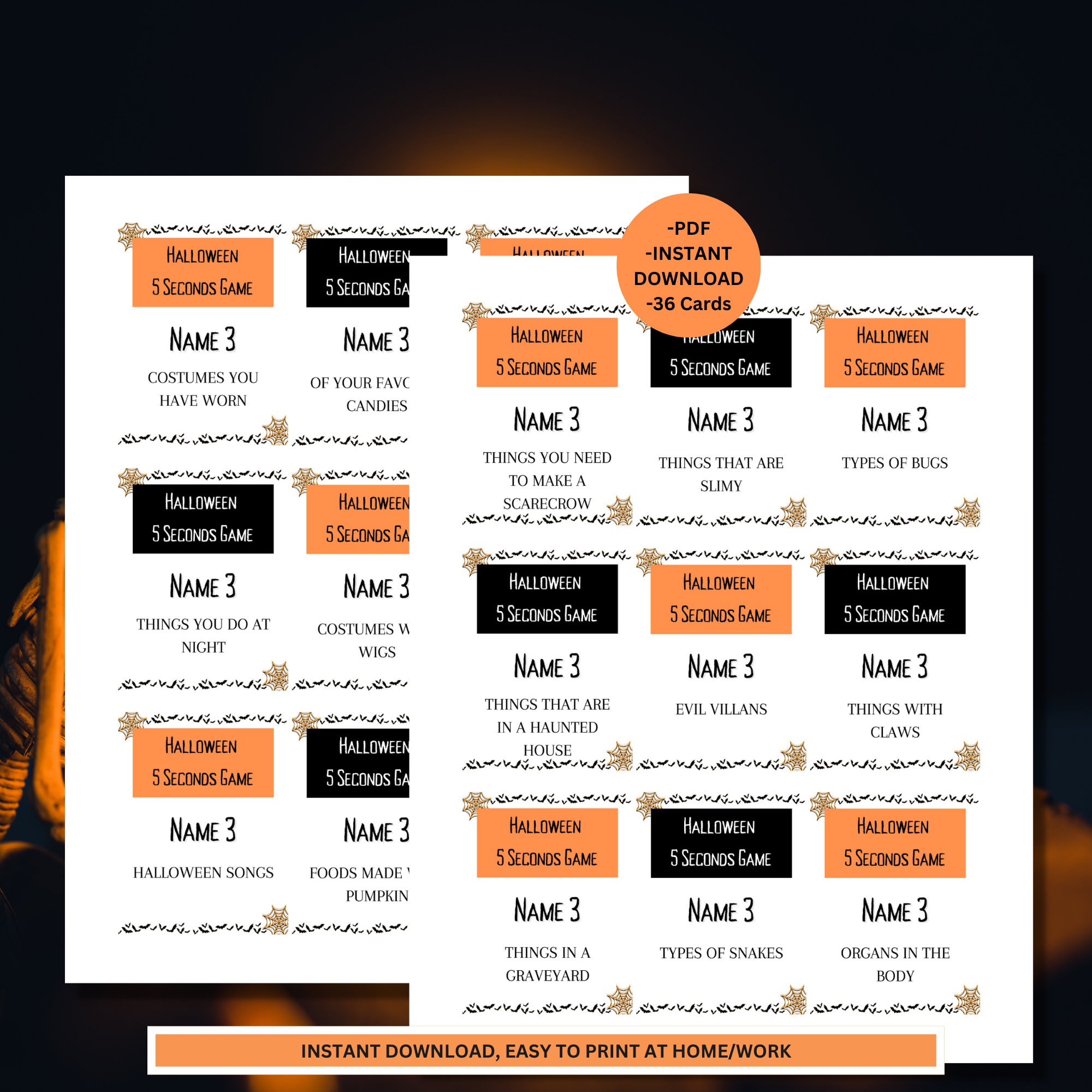 5 Seconds Halloween Game Halloween Party Game Halloween Activities ...