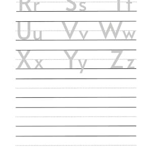 Letter Tracing Worksheet | Kindergarten Alphabet Worksheet | Preschool ...