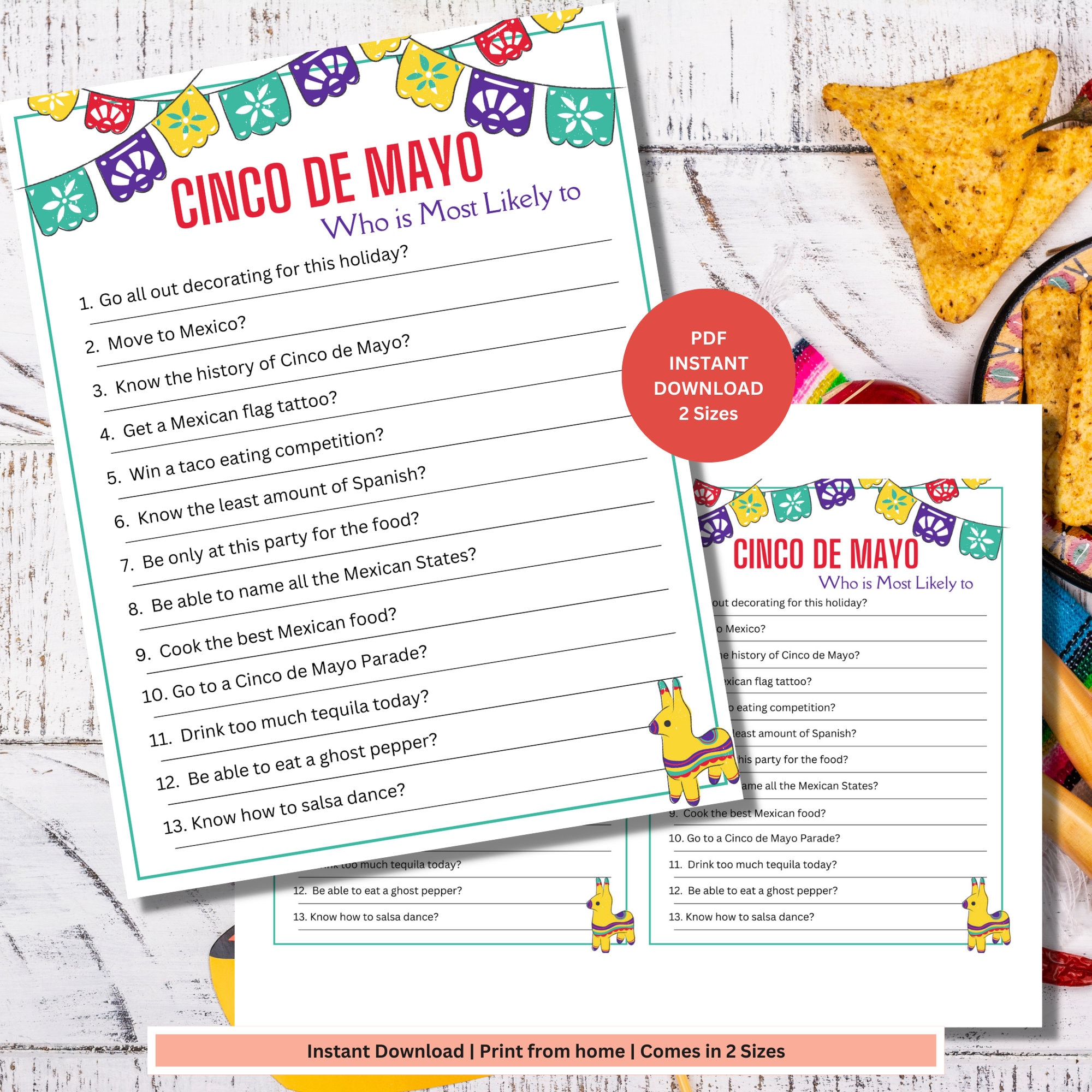 Who is Most Likely to Cinco De Mayo Game | Cinco De Mayo Printable ...