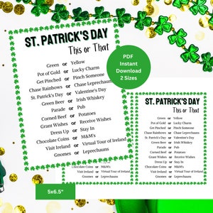 St. Patrick's Day This or That | St. Patrick's Day Games | Family St ...