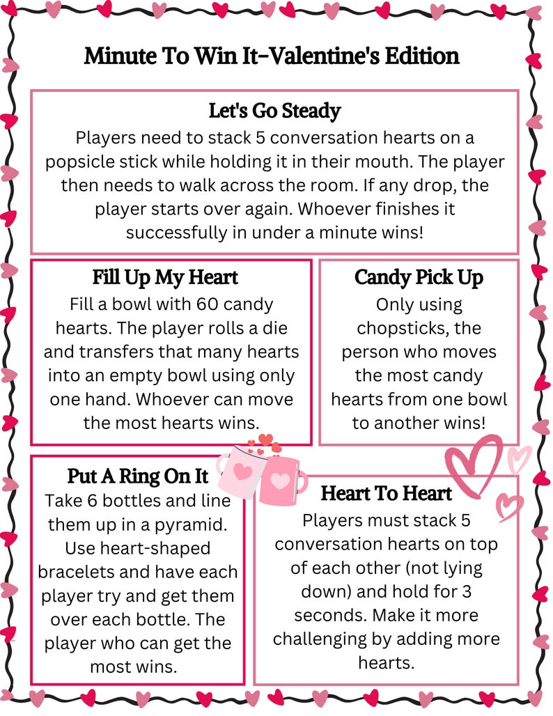 Minute to Win It Games | Minute to Win It Valentine's Day Games ...