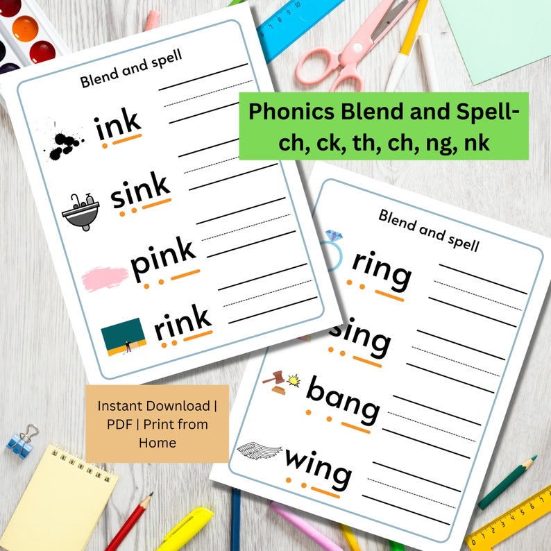 Phonics Worksheets Digraphs CVC Words Phonics Games Phonics Activities ...