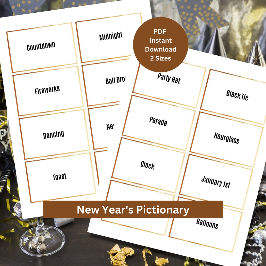 New Year's Pictionary | New Year's Games | Family New Year's Games ...