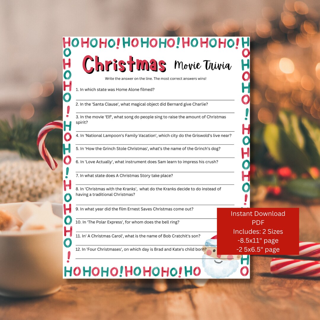 Christmas Movie Trivia| Christmas Games | Family Christmas Games | Fun ...