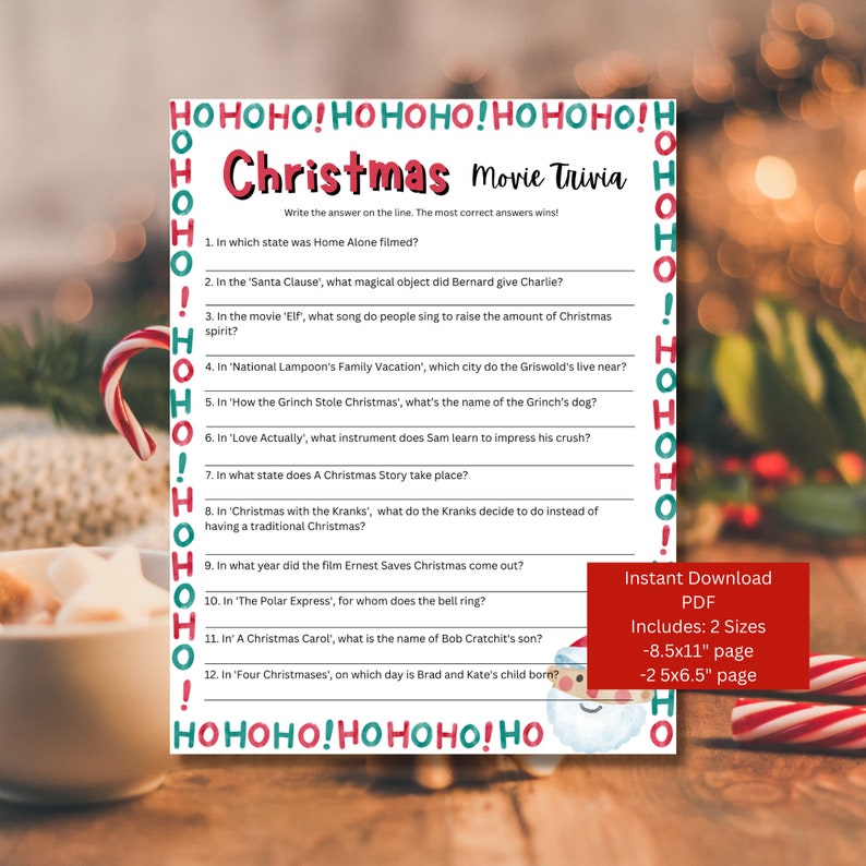 Christmas Movie Trivia| Christmas Games | Family Christmas Games | Fun ...