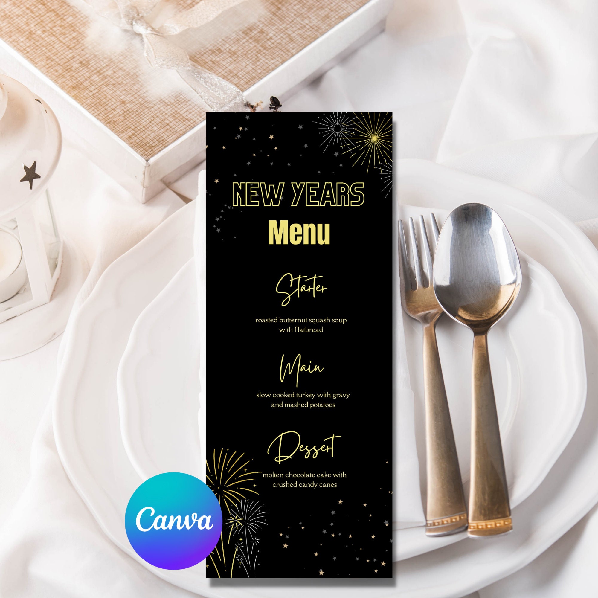 New Year's Eve | New Year's Eve Menu | New Year's Eve Menu Template ...