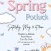 Spring Potluck Invite Template Editable Potluck Invitation Potluck ...