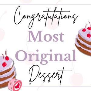 Dessert Bake-off Certificates | Dessert Bake-off | Printable Dessert ...