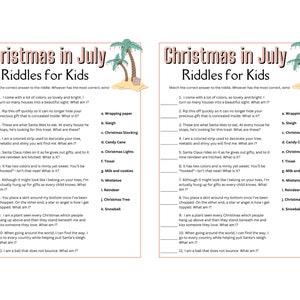 Christmas Riddles for Kids | Christmas in July Games | Family Christmas ...