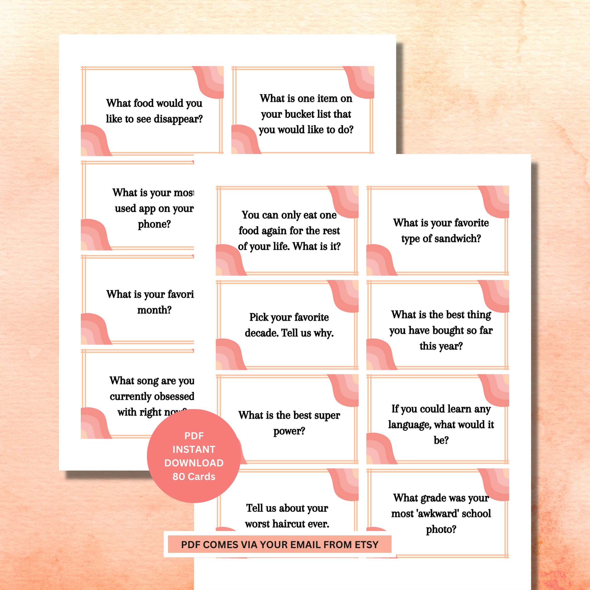 Icebreaker Questions General | Conversation Starters | Party Starter ...