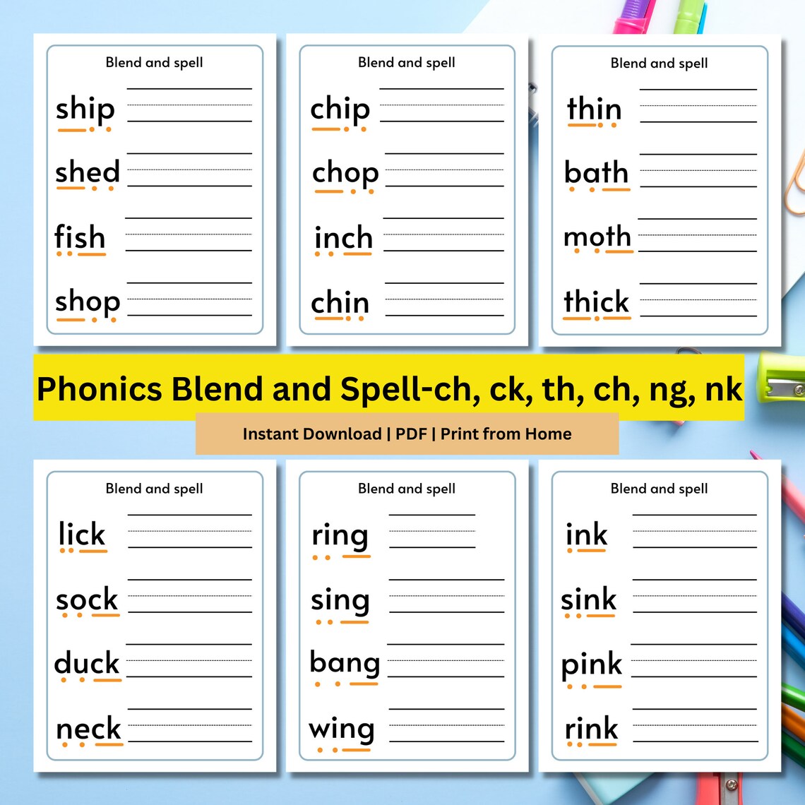 Phonics Worksheets Digraphs CVC Words Phonics Games Phonics Activities ...