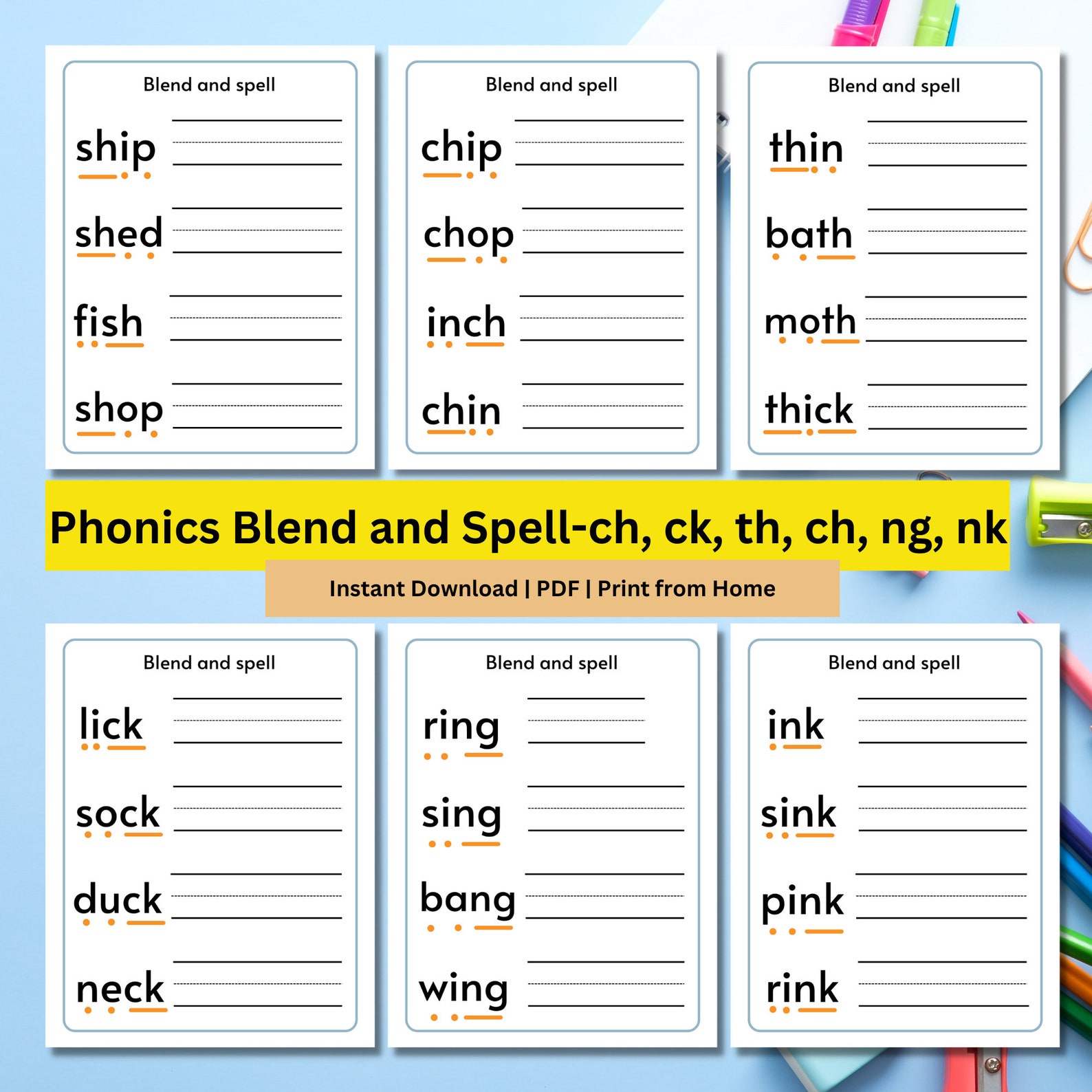 Phonics Worksheets Digraphs CVC Words Phonics Games Phonics Activities ...