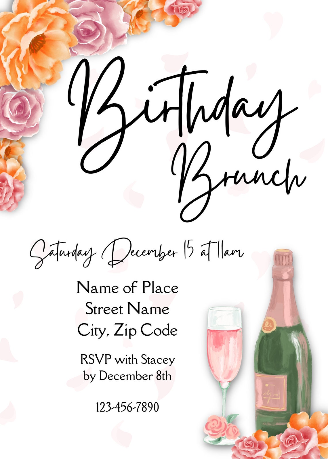 Birthday Brunch Invitation Birthday Invite Birthday Brunch Invitation ...