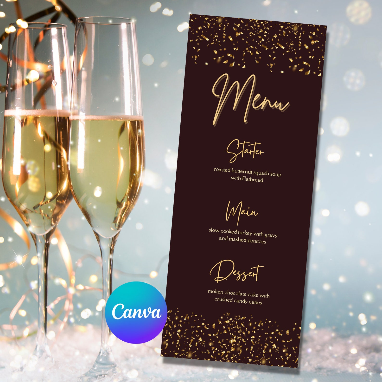New Year's Eve | New Year's Eve Menu | New Year's Eve Menu Template ...