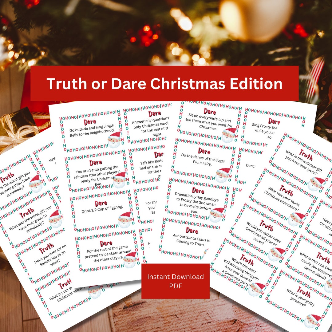 Truth or Dare Games Truth of Dare Christmas Games Christmas Games Adult ...