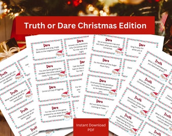 Truth or Dare Christmas Game Printable - Etsy