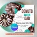 Donuts With Dad Invite Template | Father's Day Event | Father's Day ...