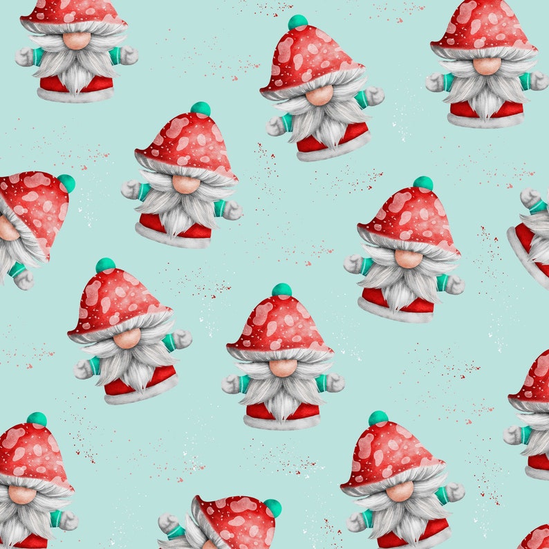 Christmas Digital Paper Gnome Christmas Background Christmas Wallpaper ...