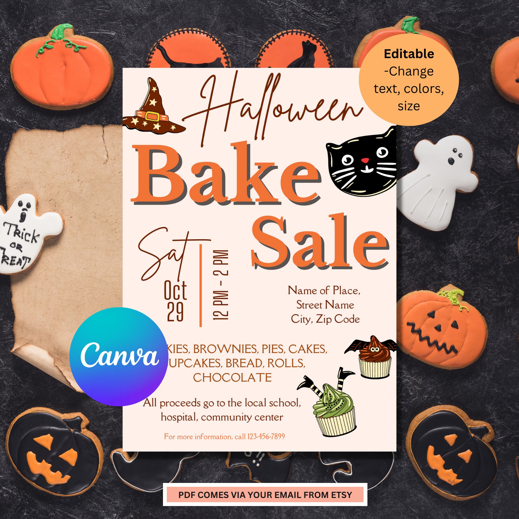 Halloween Bake Sale Flyer