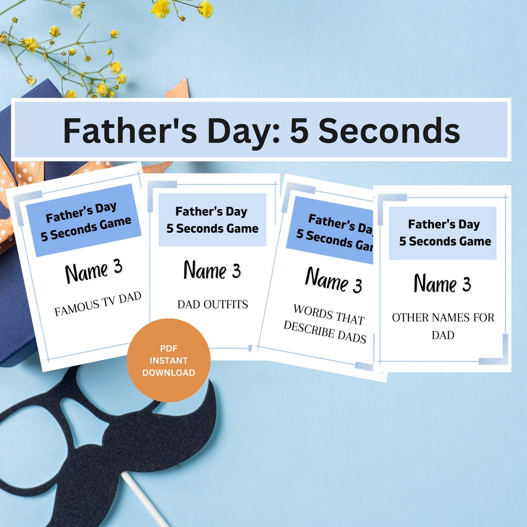 5 Seconds Father's Day Game | Fathers Day Game | Father's Day ...