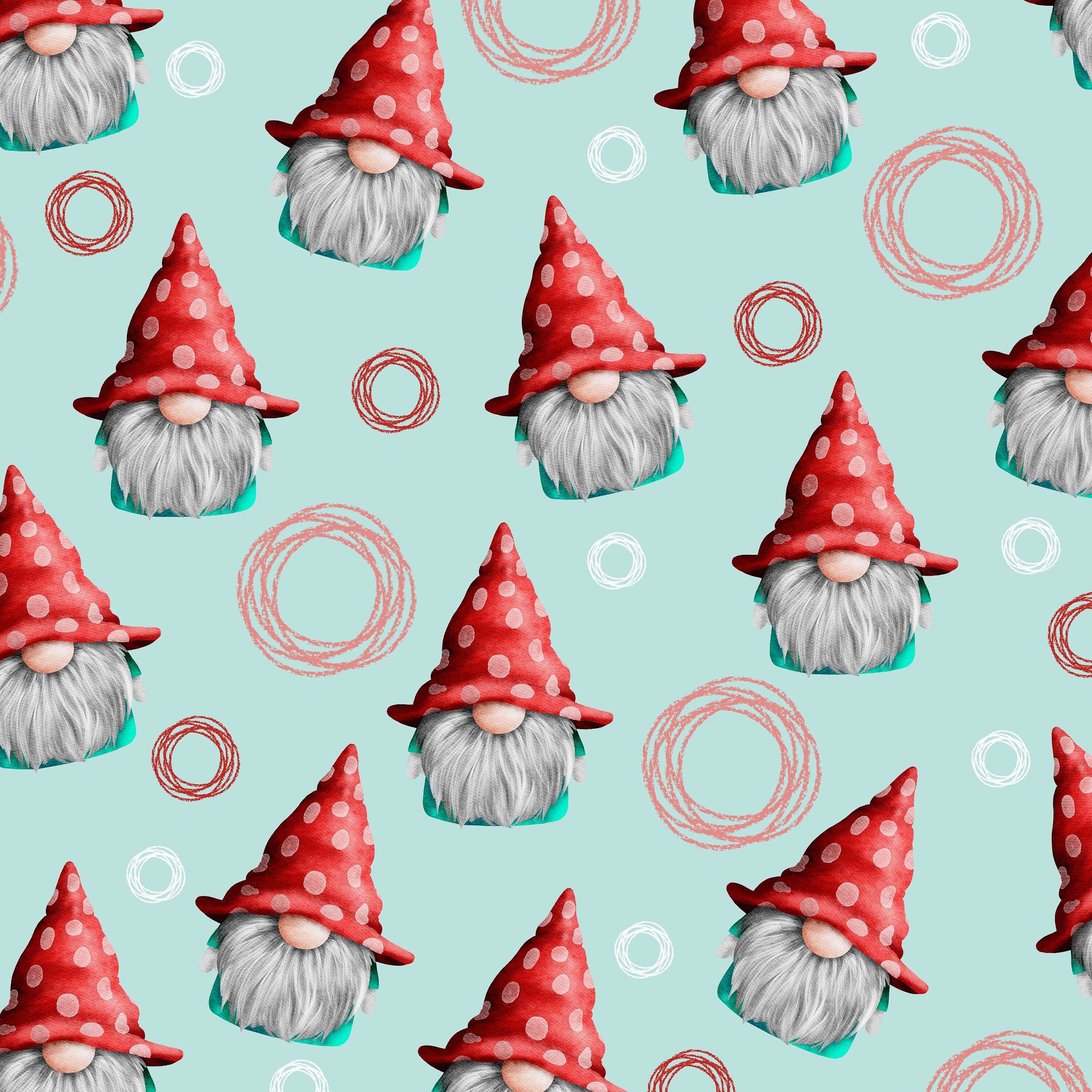 Christmas Digital Paper Gnome Christmas Background Christmas Wallpaper ...