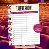 Talent Show Printable Contest Forms, Talent Show Participation Awards ...