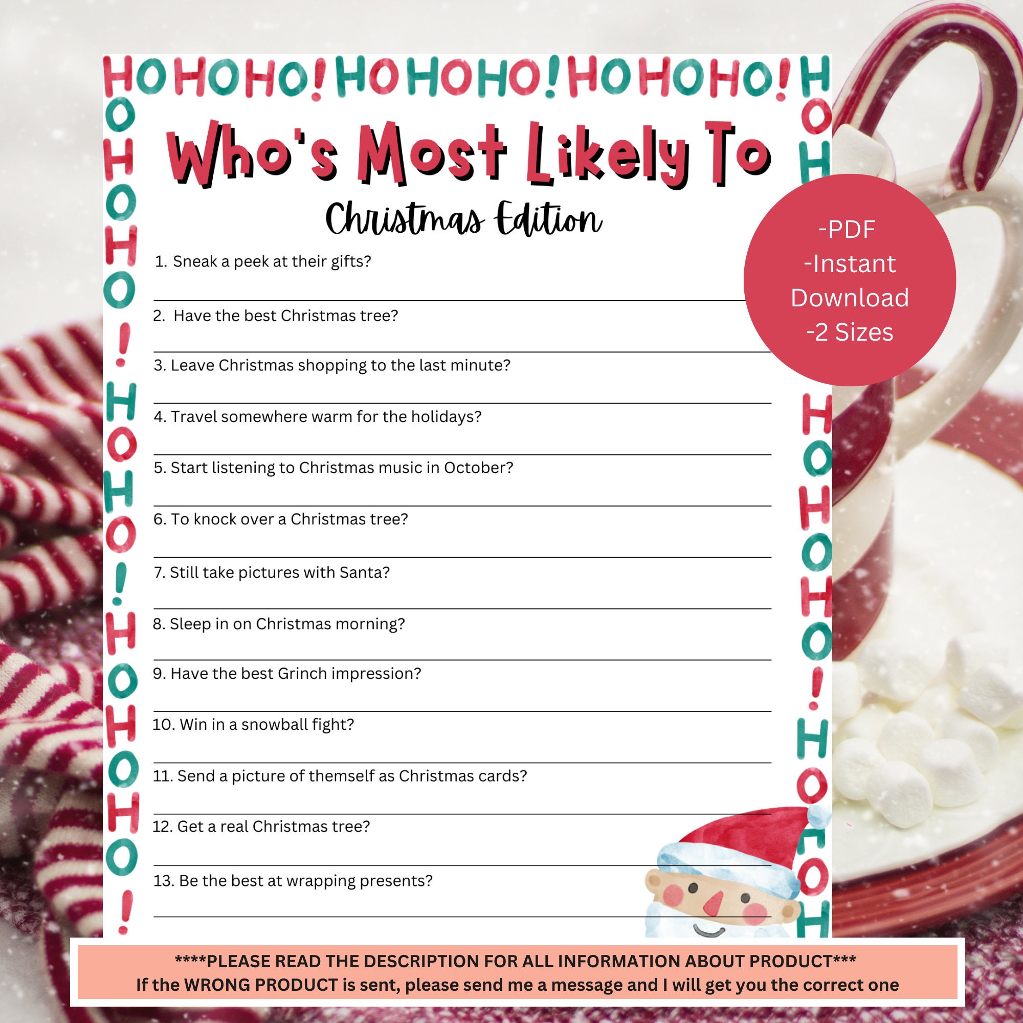 Who's Most Likely Christmas Edition | Christmas Games | Family ...