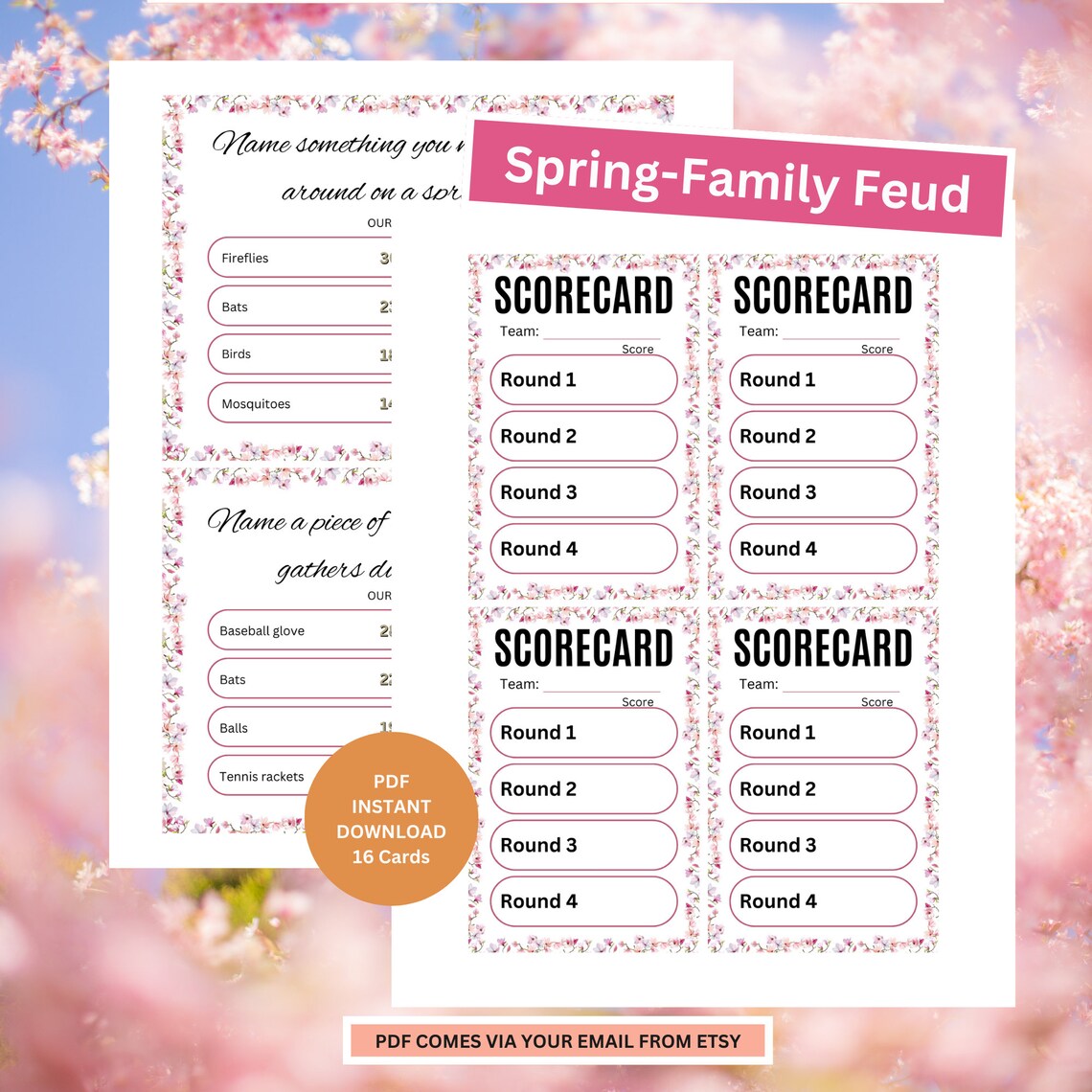 Family Feud Spring Game Spring Printable Games Spring - Etsy Canada