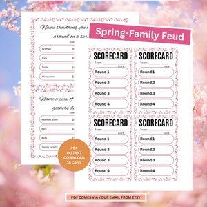 Family Feud Spring Game | Spring Printable Games | Spring Activities ...
