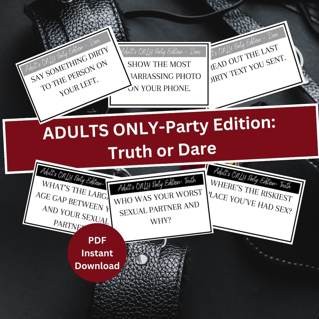 Truth Or Dare Party Edition Truth Or Dare Adult Game Truth Or Dare