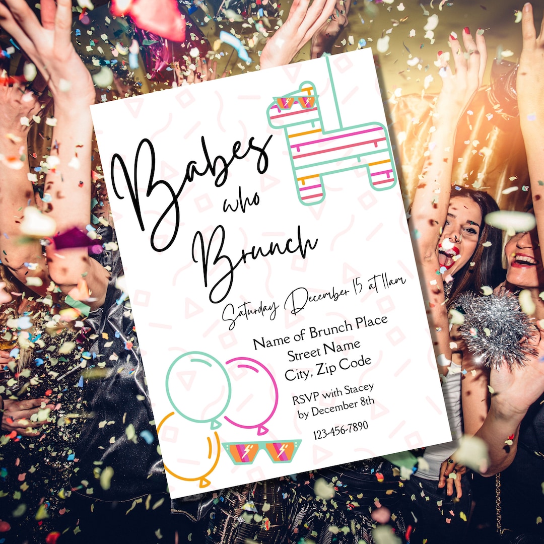 Ladies Brunch Template Editable Girls Brunch Ladies Brunch Invite ...