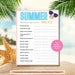 Think Fast Summer Game | Summer Printable Games | Summer Activities ...