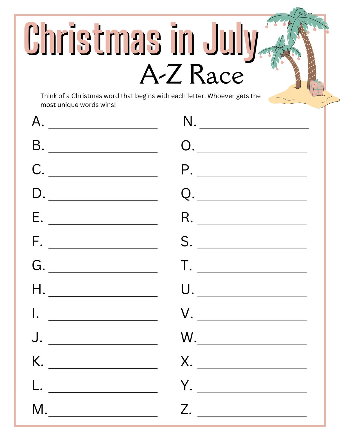 Christmas Trivia | Christmas in July Games | Family Christmas Games ...