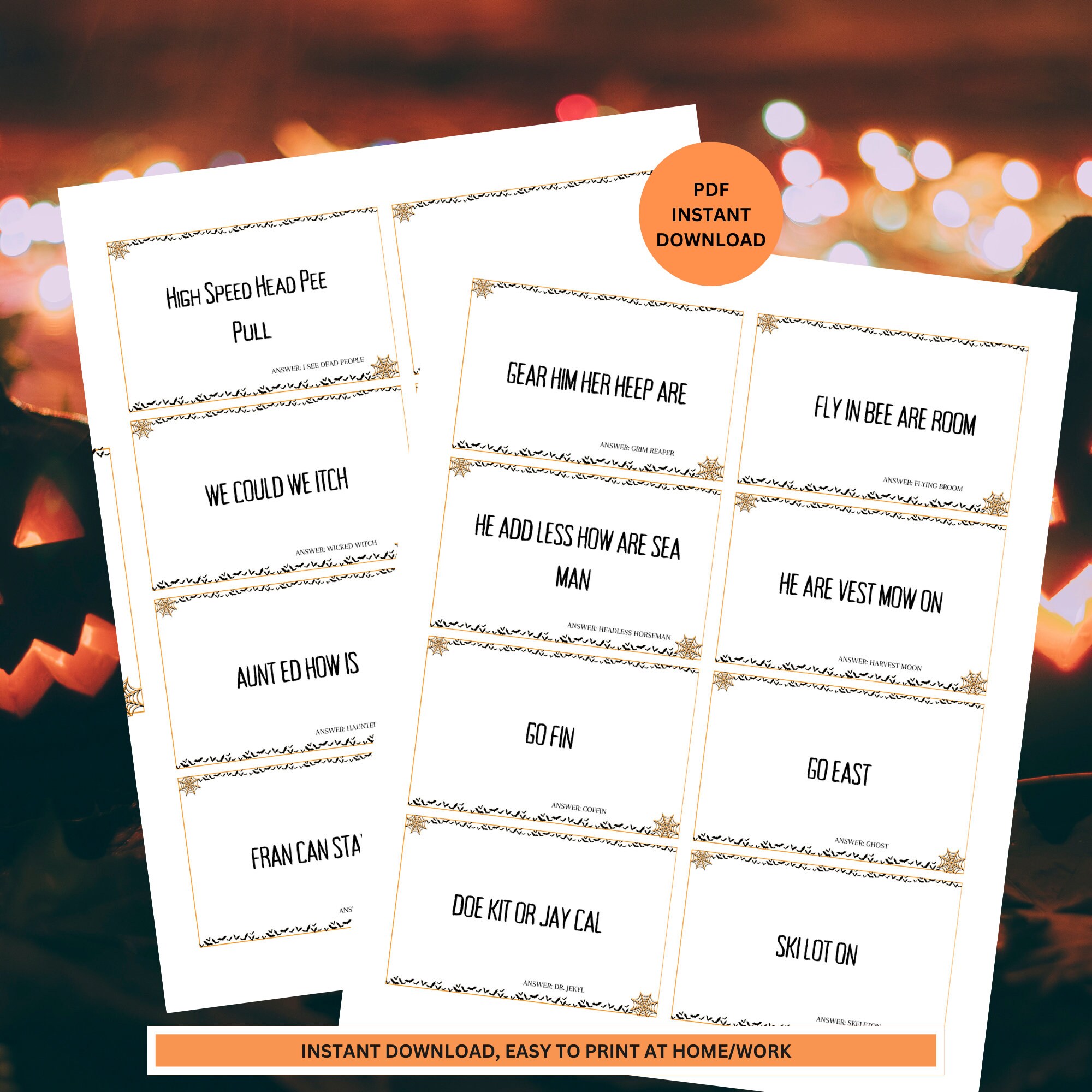 Mad Gab Halloween Game | Halloween Games | High School Elementary Games ...